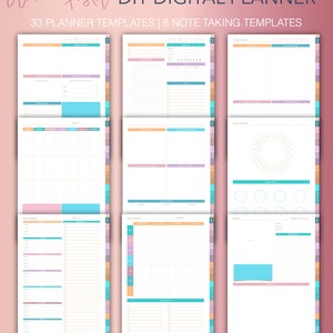 Pastel DIY Digital Planner by Bodaciousudigitals for Goodnotes, Xodo ...
