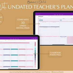 Undated Onenote Digital Teachers Planner, Windows Lesson Planner for ...