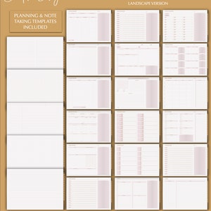 Undated Landscape Digital Planner for Goodnotes, Xodo, Notability, iPad ...