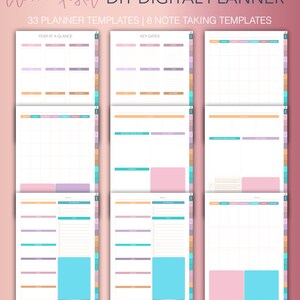 Pastel DIY Digital Planner by Bodaciousudigitals for Goodnotes, Xodo ...