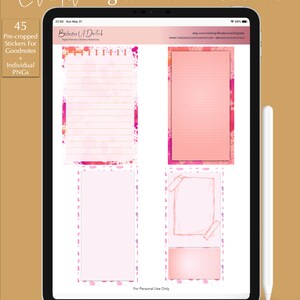 Colourful Digital Planner Stickers Pre Cropped for Goodnotes - Etsy Canada