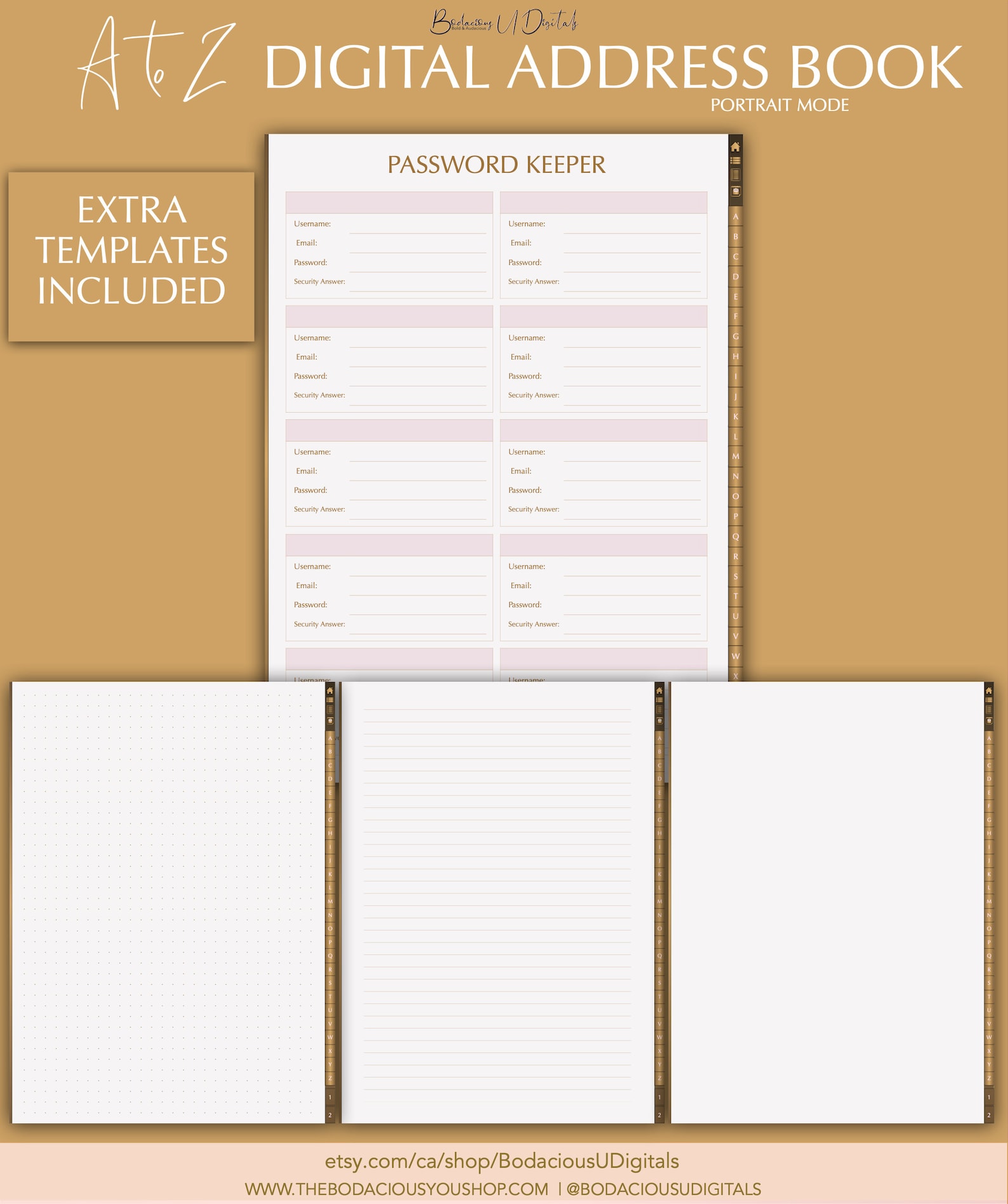 Digital Address Book Birthday and Anniversary Book Digital - Etsy