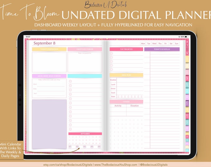 Pastel DIY Digital Planner by Bodaciousudigitals for Goodnotes, Xodo ...