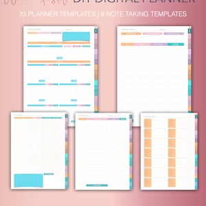 Pastel DIY Digital Planner by Bodaciousudigitals for Goodnotes, Xodo ...