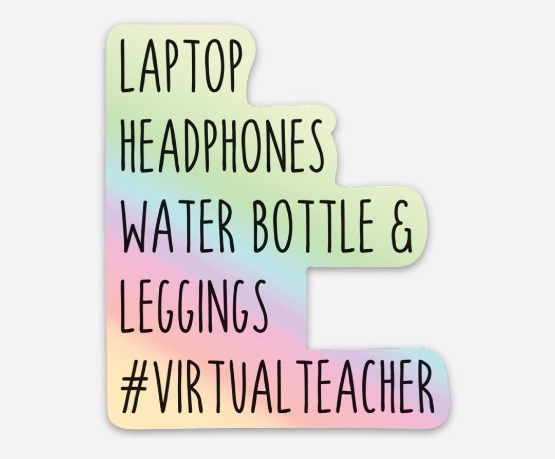 HOLOGRAPHIC Virtual Teacher Essentials Sticker - Etsy