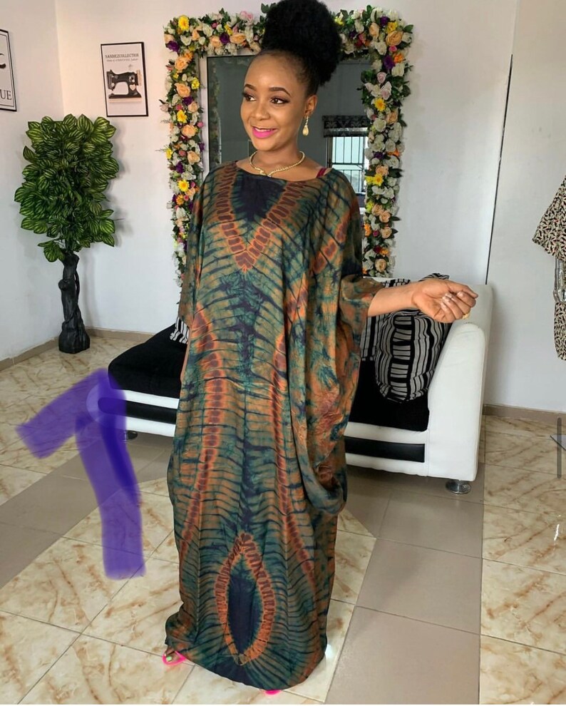 Adire Adire Dress Adire Bubu African Adire Wear African - Etsy