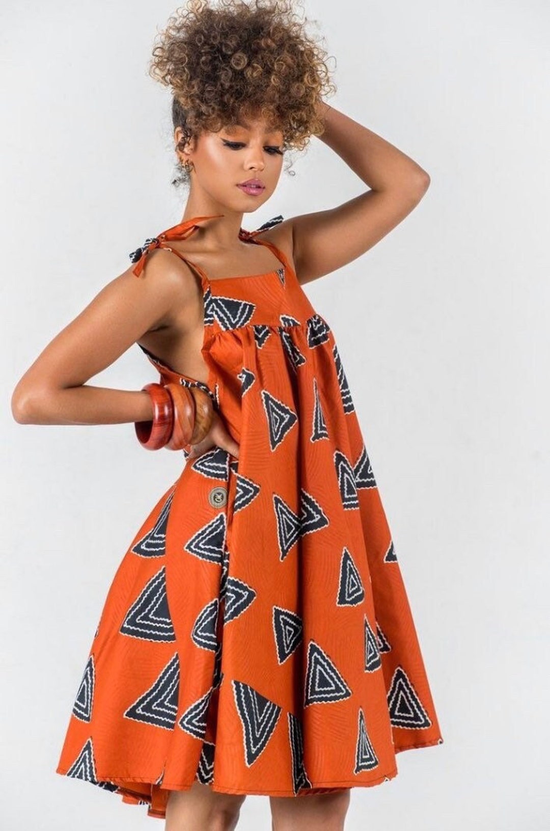 African Short Dress, African Midi Dress, African Birthday Dress ...