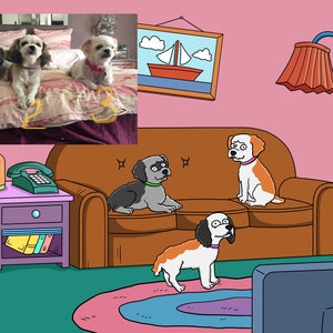 Custom Simpsons Pet Portrait, Custom Edits, Add a Cartoonized Pet ...