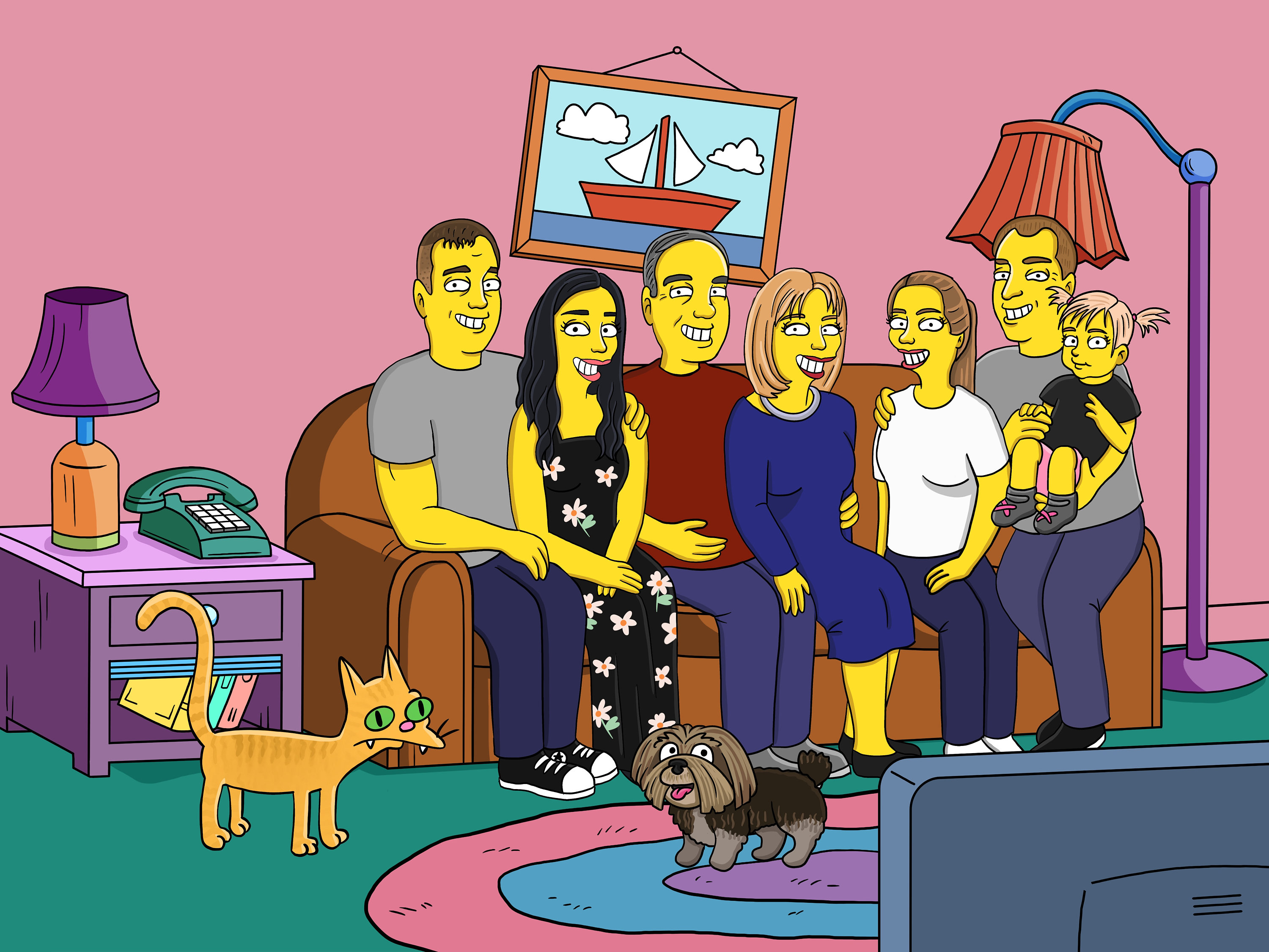 Custom Simpsons Portrait Simpsons Portrait Simpsons Family - Etsy