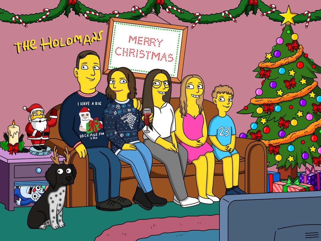 Simpsons Portrait Custom Simpsons Family Portrait on the Couch ...