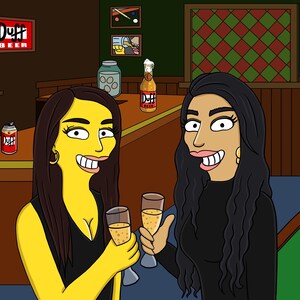 Simpsons Portrait, Simpsonize Yourself, Cartoon Portrait, Custom ...