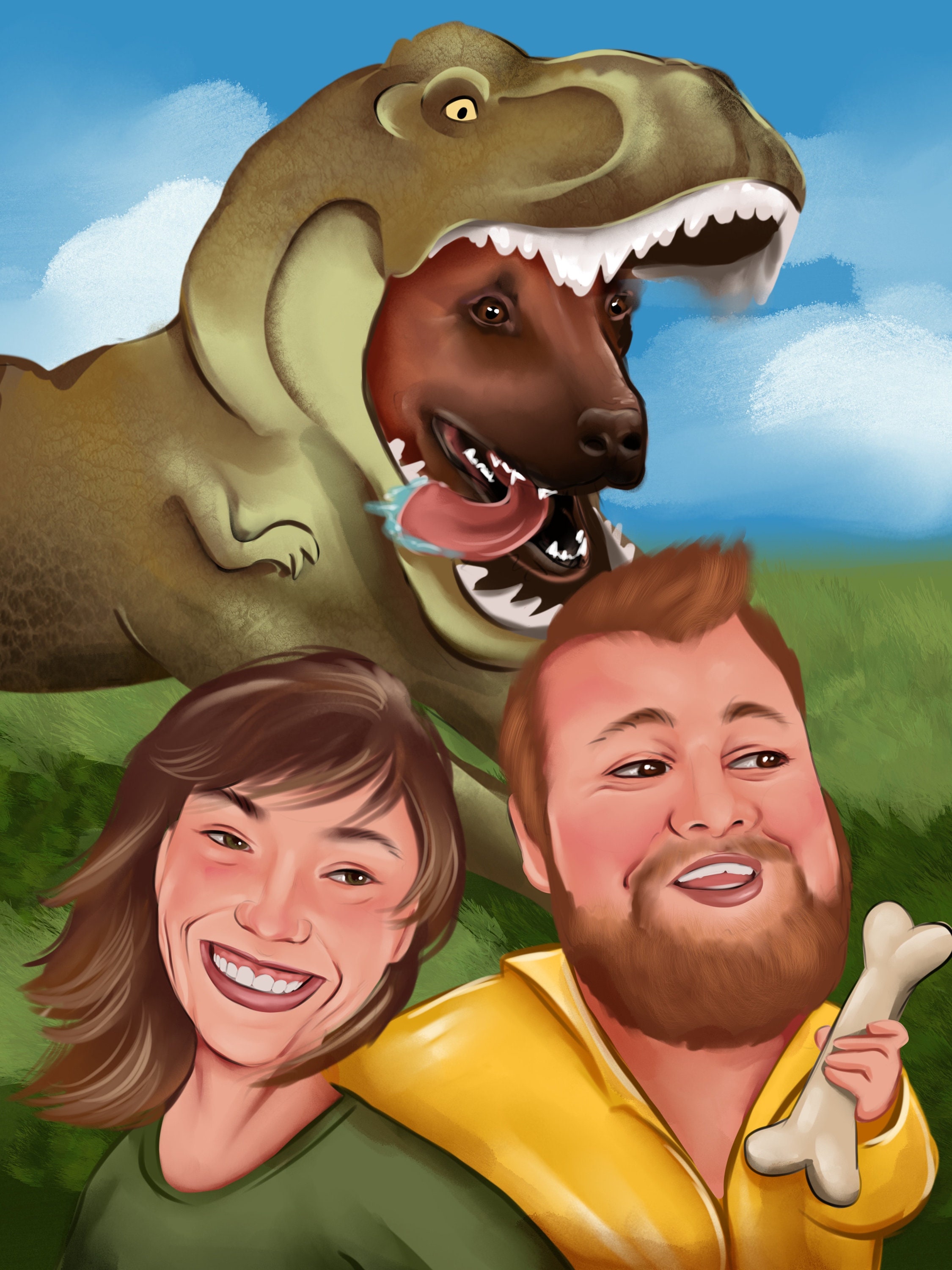 Caricature Portrait | Custom Family Cartoon Drawing From Photo | Unique ...