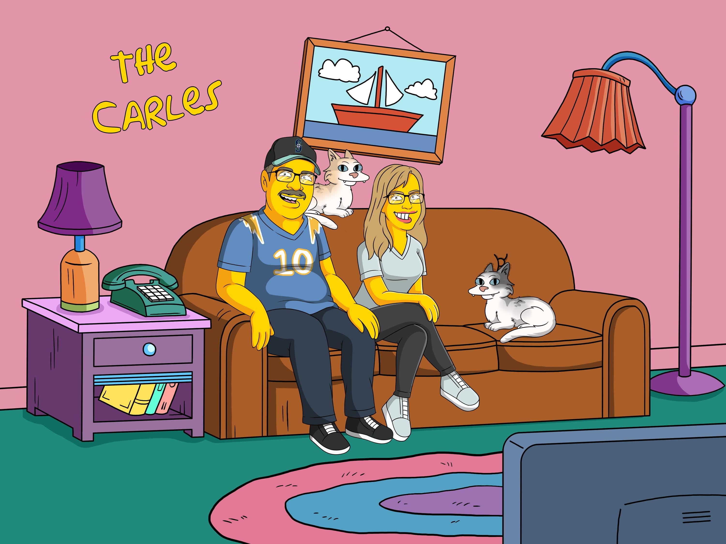 Simpsons Portrait, Simpsons Family Portrait, Custom Cartoon Portrait ...