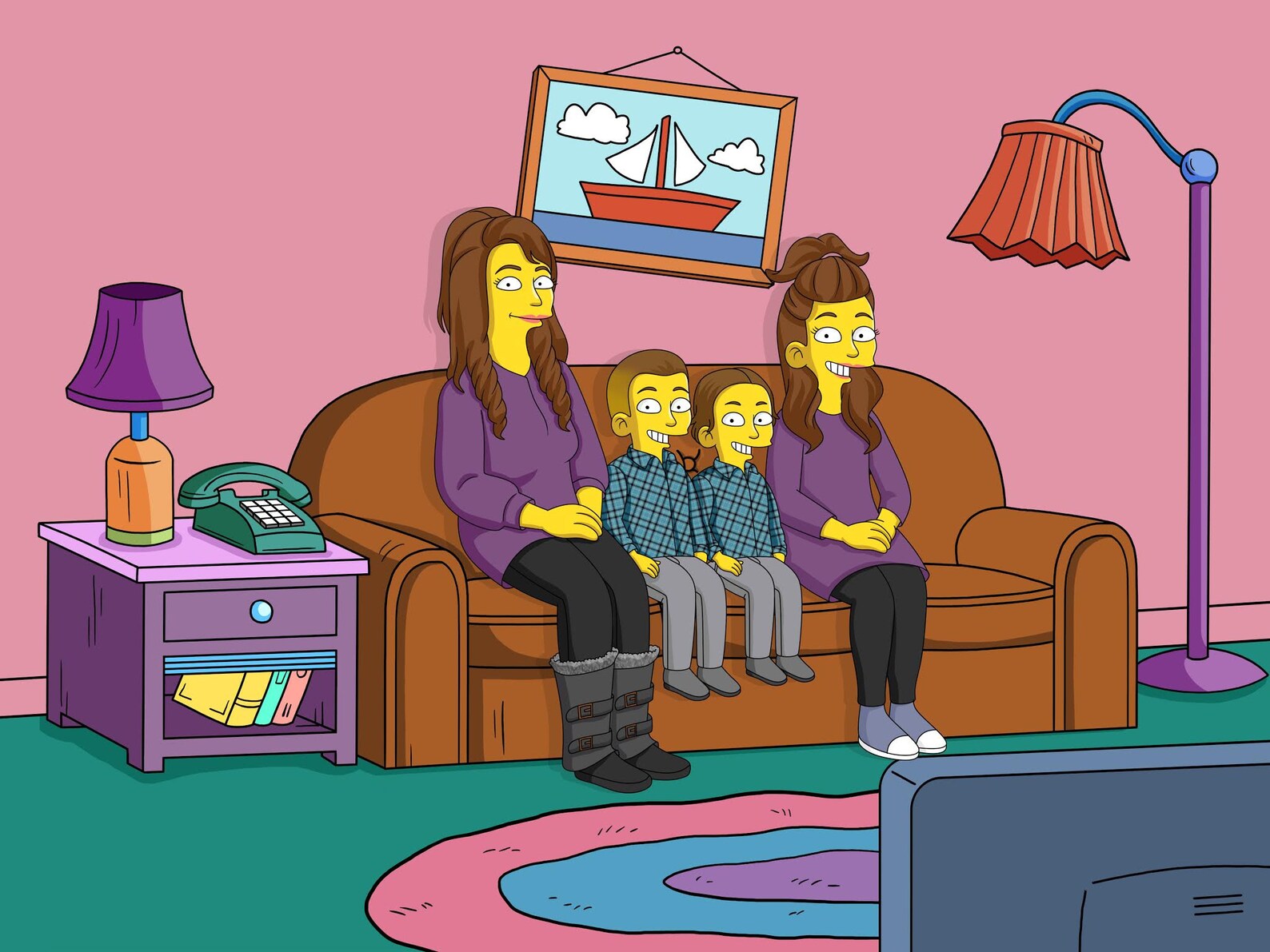Simpsons Portrait Simpsons Family Portrait Custom Cartoon - Etsy