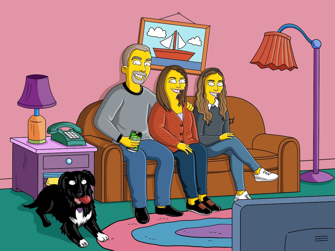 Simpsons Portrait Simpsons Family Portrait Custom Cartoon - Etsy
