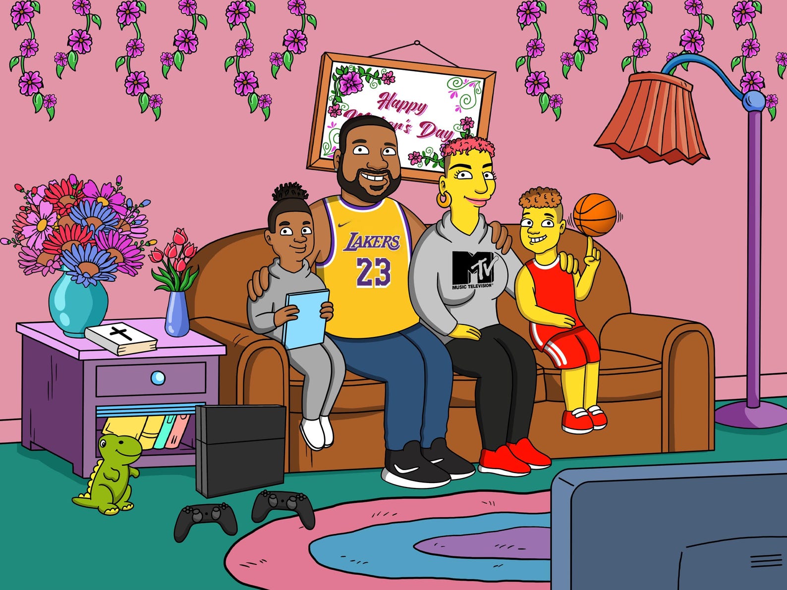 Simpsons Art: Custom Family Portrait, Simpsonize Me Gift, Unique ...