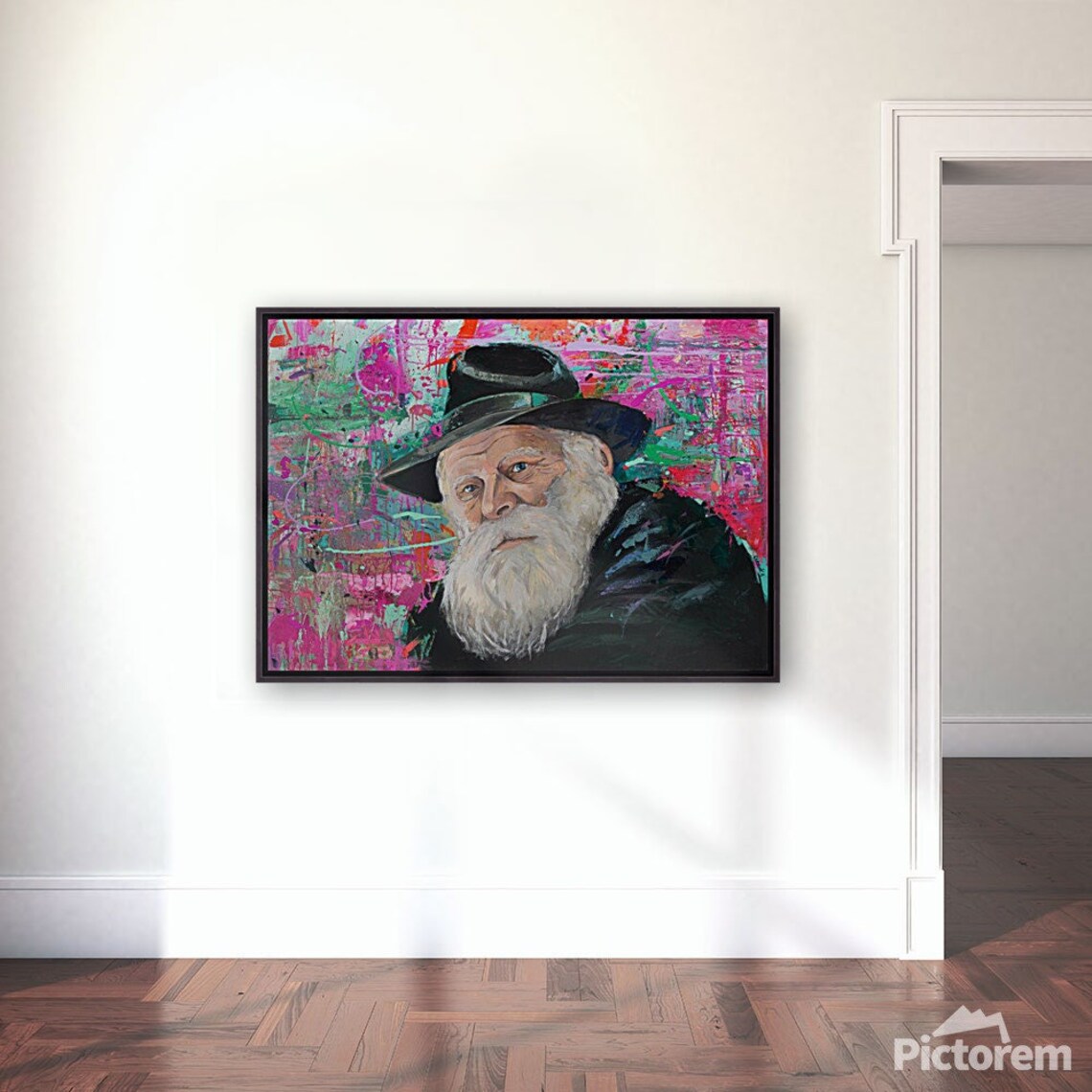 The Lubavitcher Rebbe Portrait- Modern Jewish Art, 770 Art, Chabad Art ...