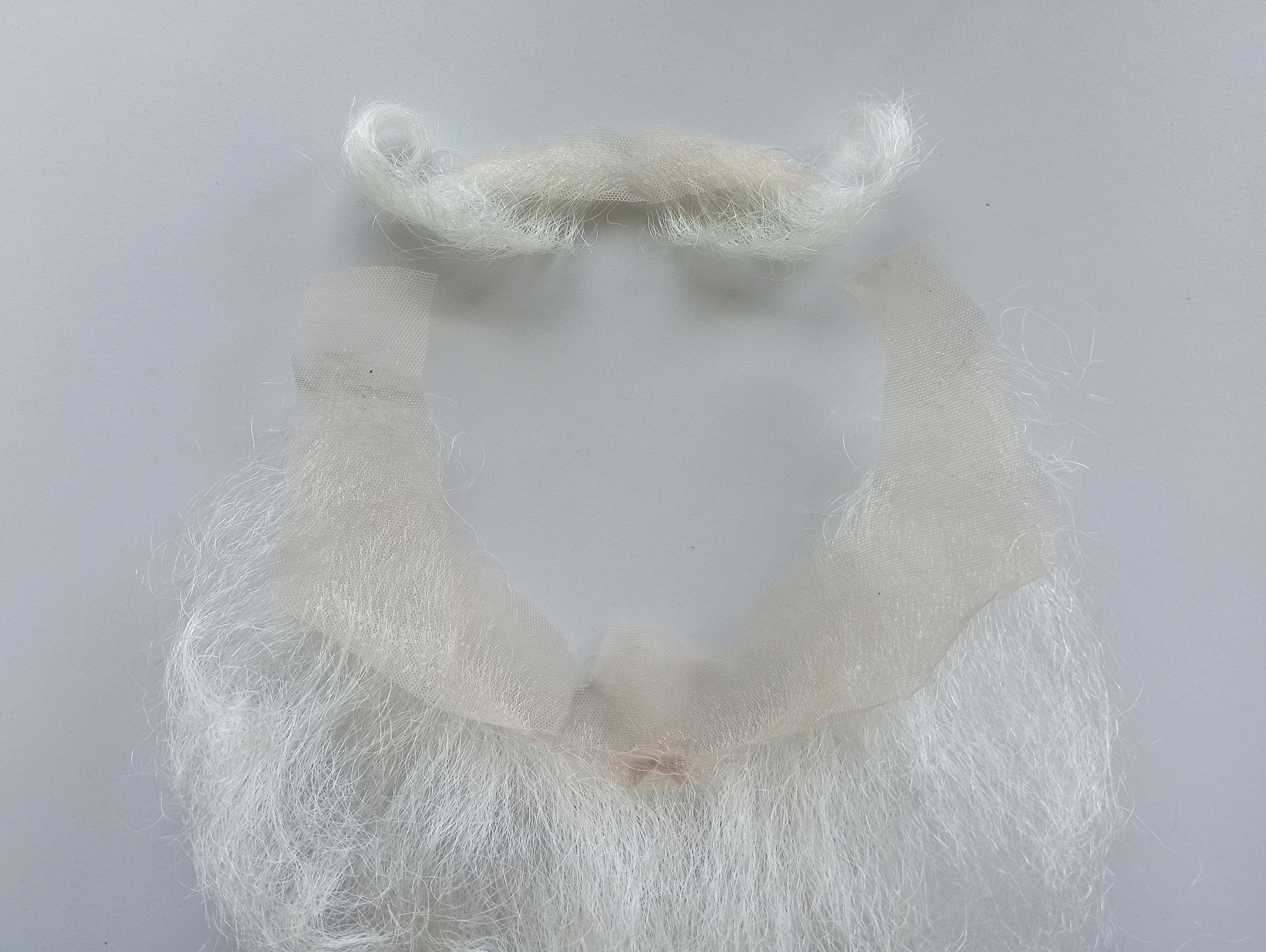 Fake Realistic White Beard With Mustache From Naural Hair - Etsy