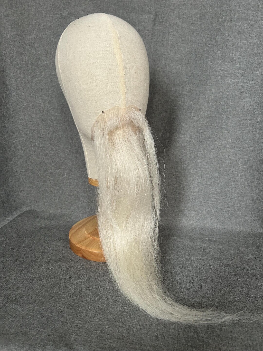 Fake Realistic Asian White Long Beard With Mistaches, Handmade From ...
