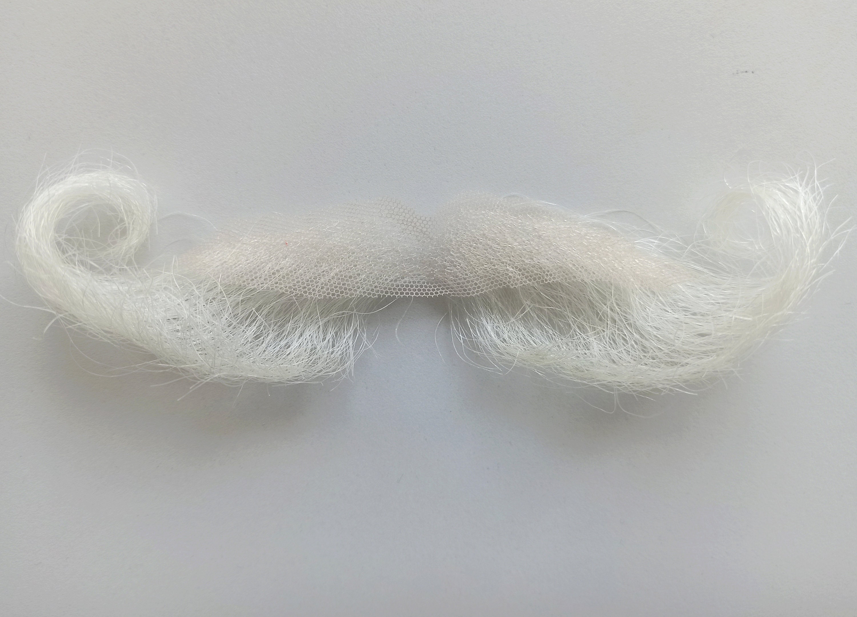 Fake Realistic White Beard With Mustache From Naural Hair Etsy