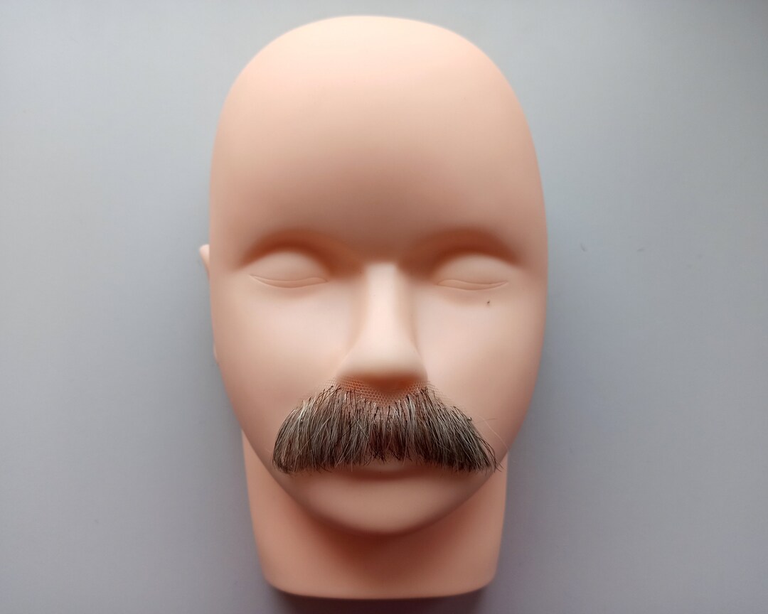 Fake Gray Realistic Mustache, Facial Hair, Natural Hair Einstein ...