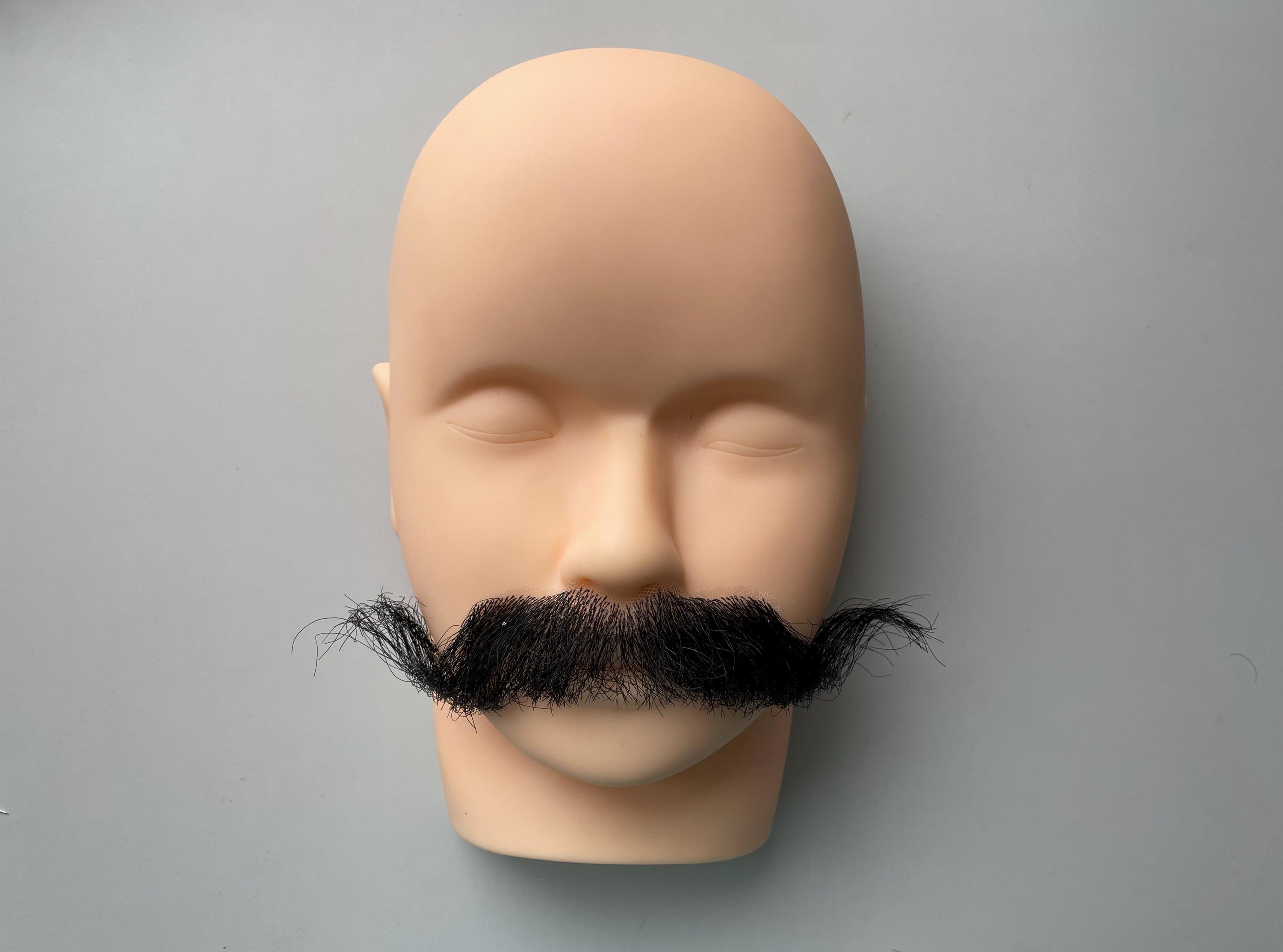 Realistic Black Mustache, Fake Mustache, Natural Buffalo Hair ...