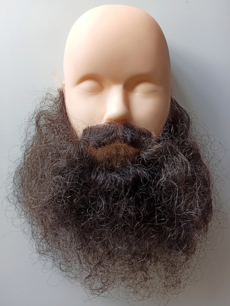 Fake Realistic Brown Long Beard and Mustache From Natural Hair, Hagrid ...