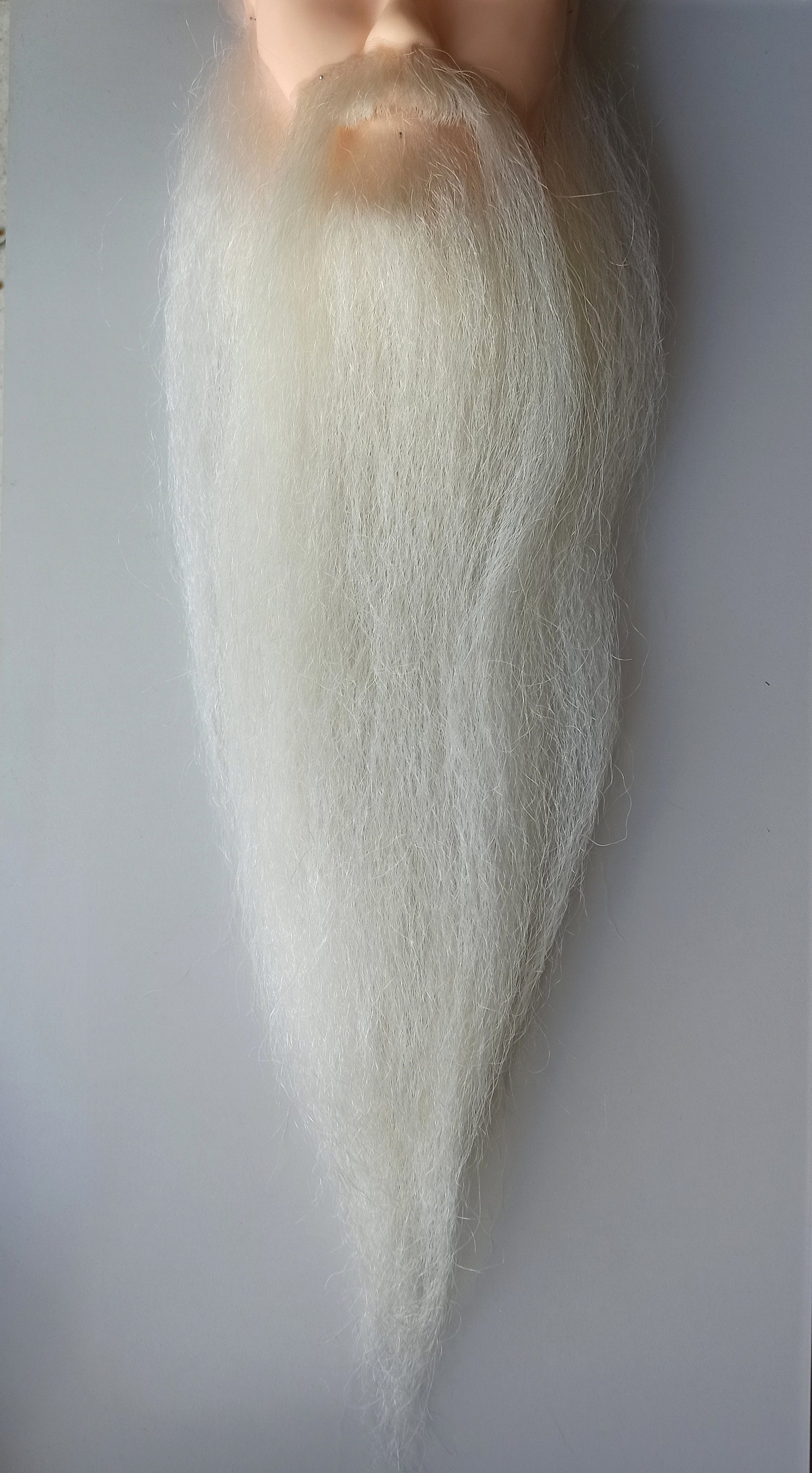 Fake Realistic White Beard With Mustache, Old Man Costume Accessory ...