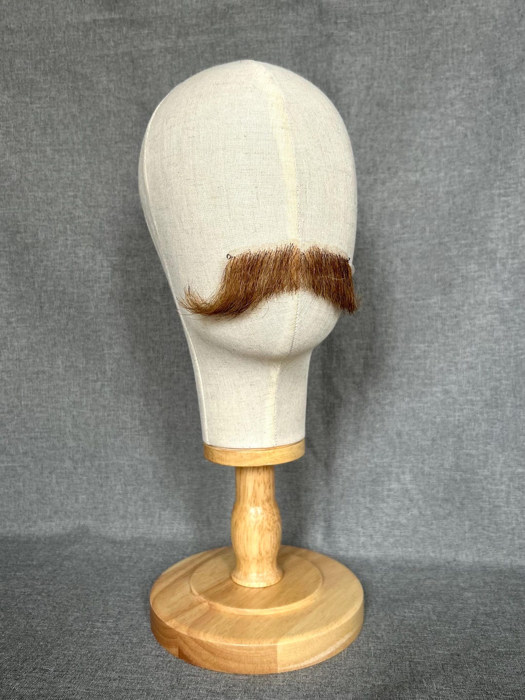 Realistic Fake Brown Mustache, Handmade From Natural Hair, Cosplay ...