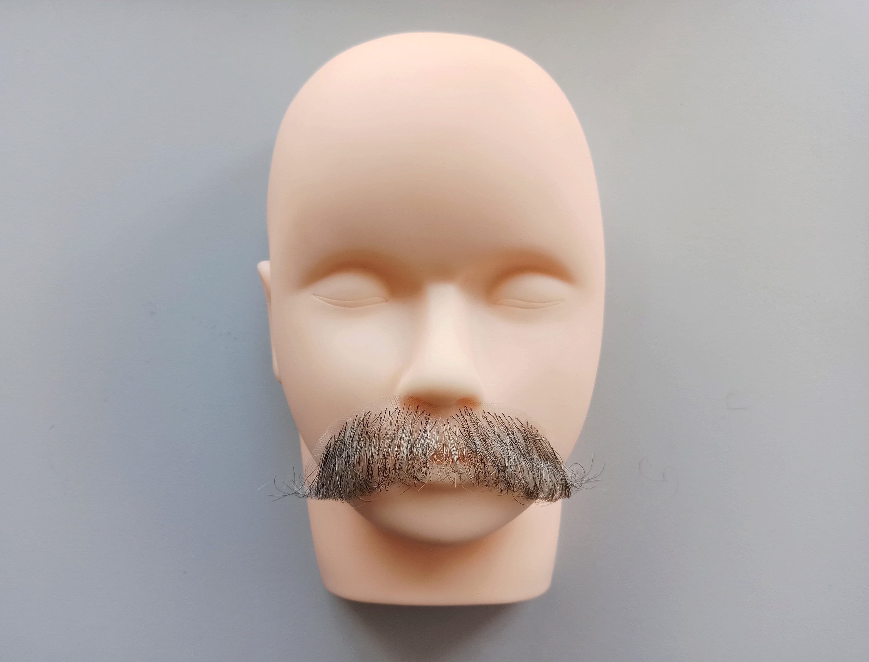 Fake Gray Realistic Mustache Facial Hair Natural Hair - Etsy