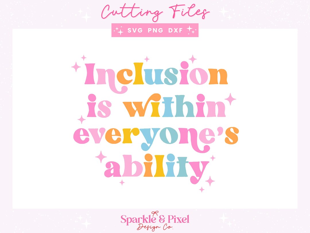 Inclusion SVG PNG JPG, Diversity Svg, Neurodiversity Svg, Equality Svg ...