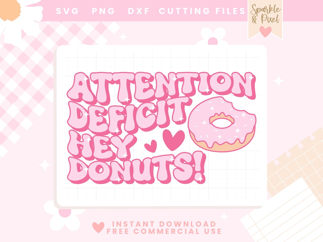 Cute Adhd SVG PNG DXF Files, Instant Download Trendy Digital Design ...