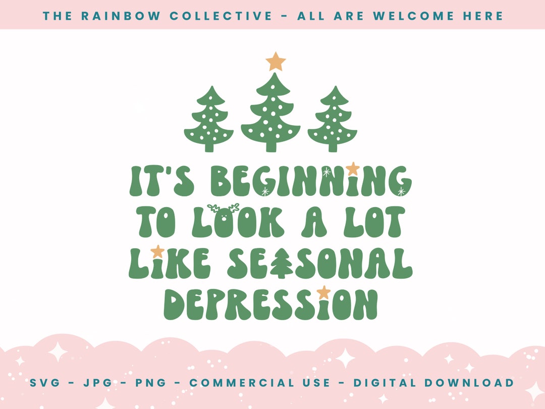 Seasonal Depression Funny Holiday SVG PNG JPG Christmas - Etsy