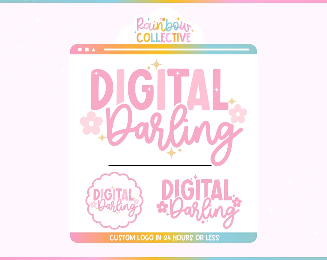 Cute Pink Aesthetic Logo Design Customizable Logo Design for Small ...