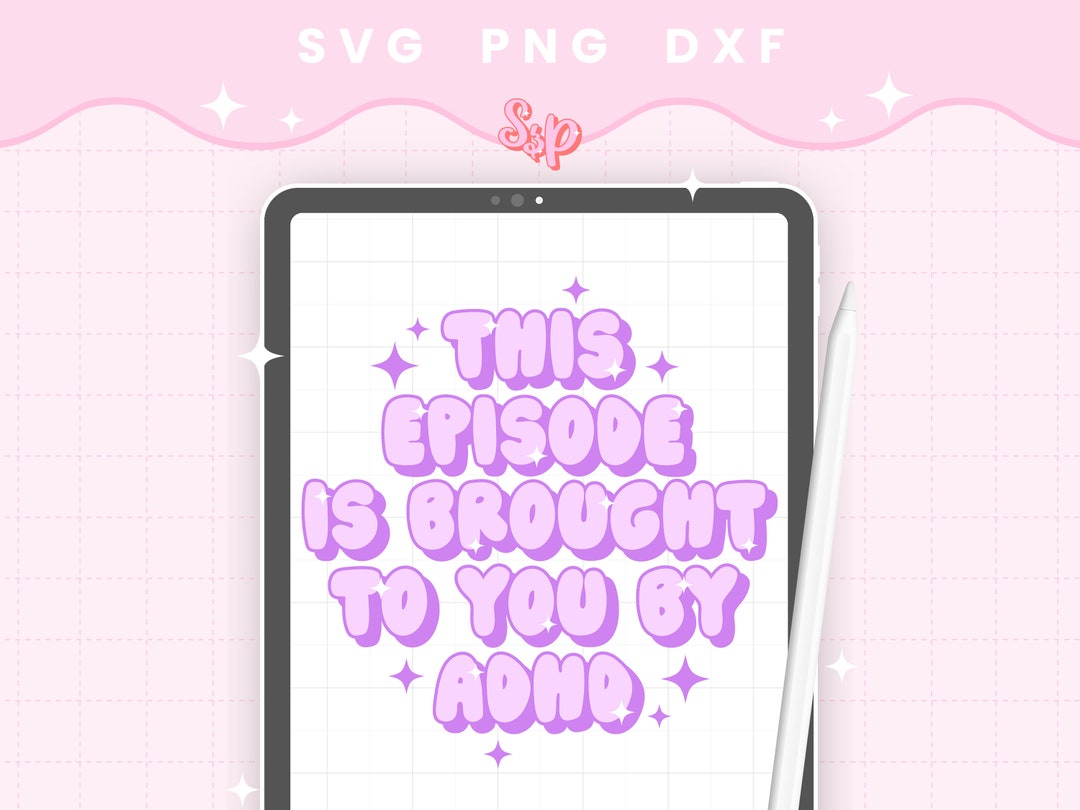 Funny Adhd Neurodiversity SVG PNG DXF Files, Instant Download Trendy ...