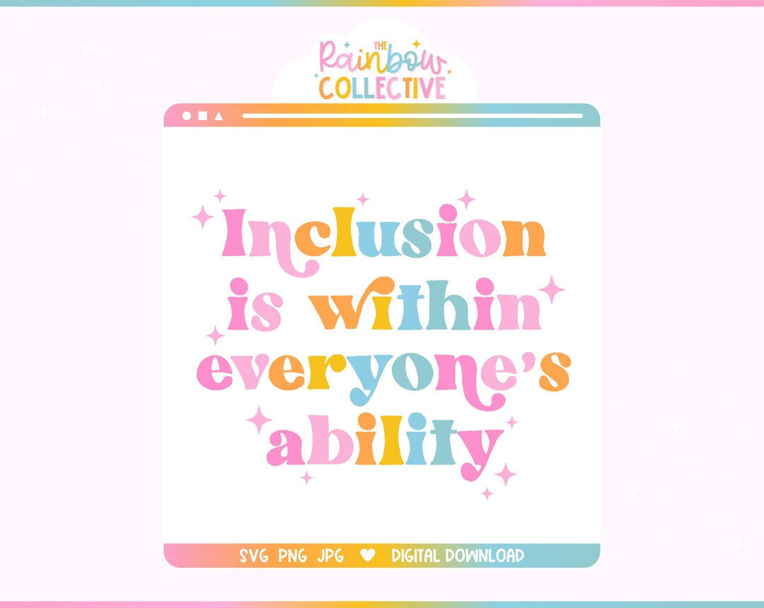 Inclusion SVG PNG JPG, Diversity Svg, Neurodiversity Svg, Equality Svg ...