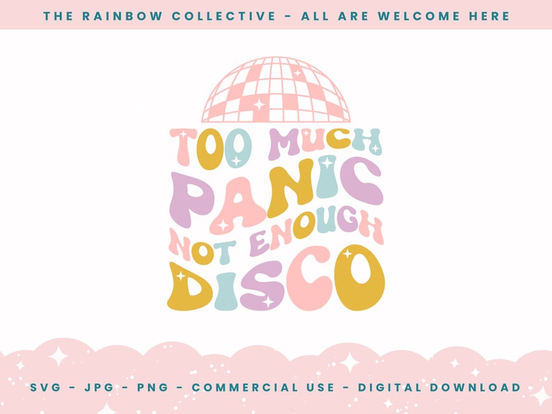 Too Much Panic Anxiety SVG JPG PNG Funny Mental Health - Etsy UK