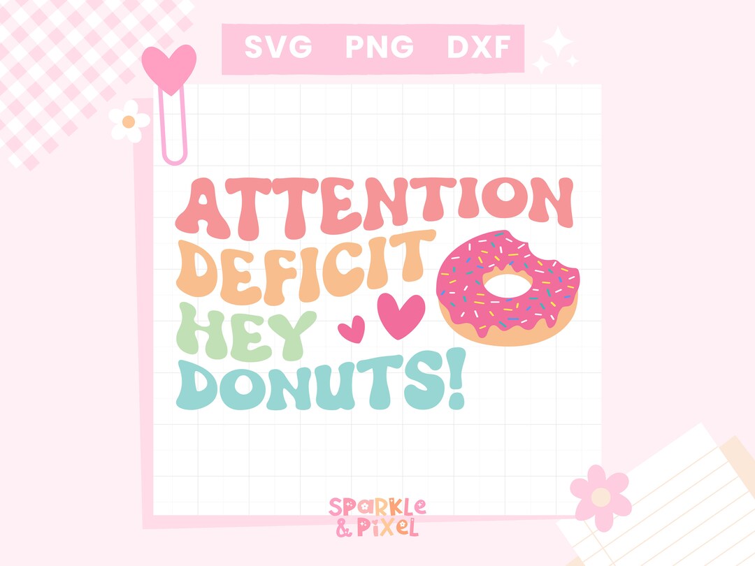 Cute Adhd SVG PNG DXF Files, Instant Download Trendy Digital Design ...