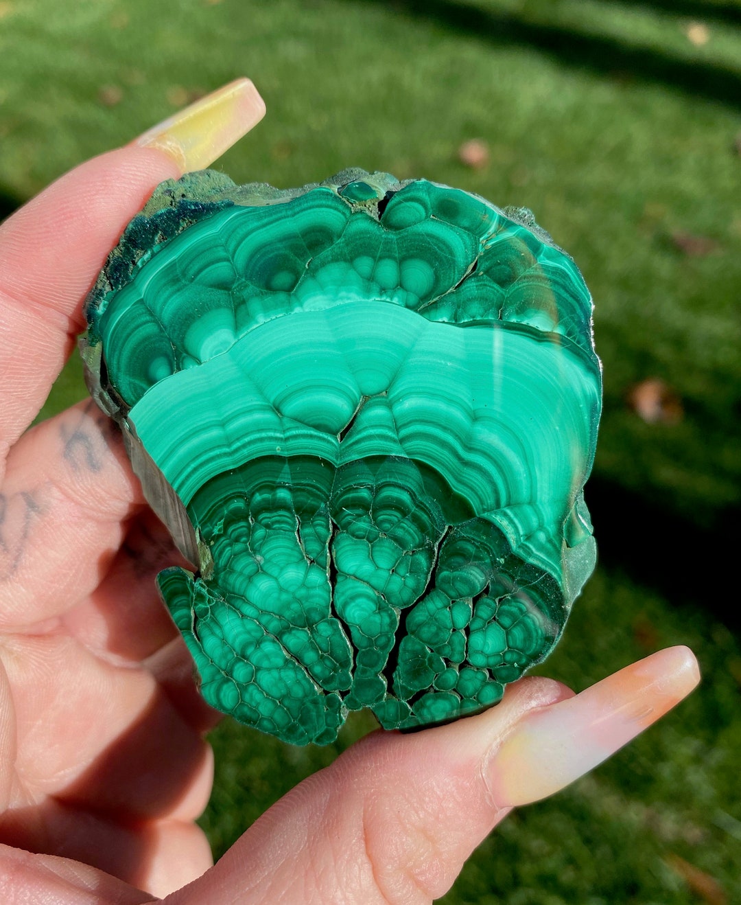 All Natural Polished Malachite Crystal Slab From Madagascar - Etsy