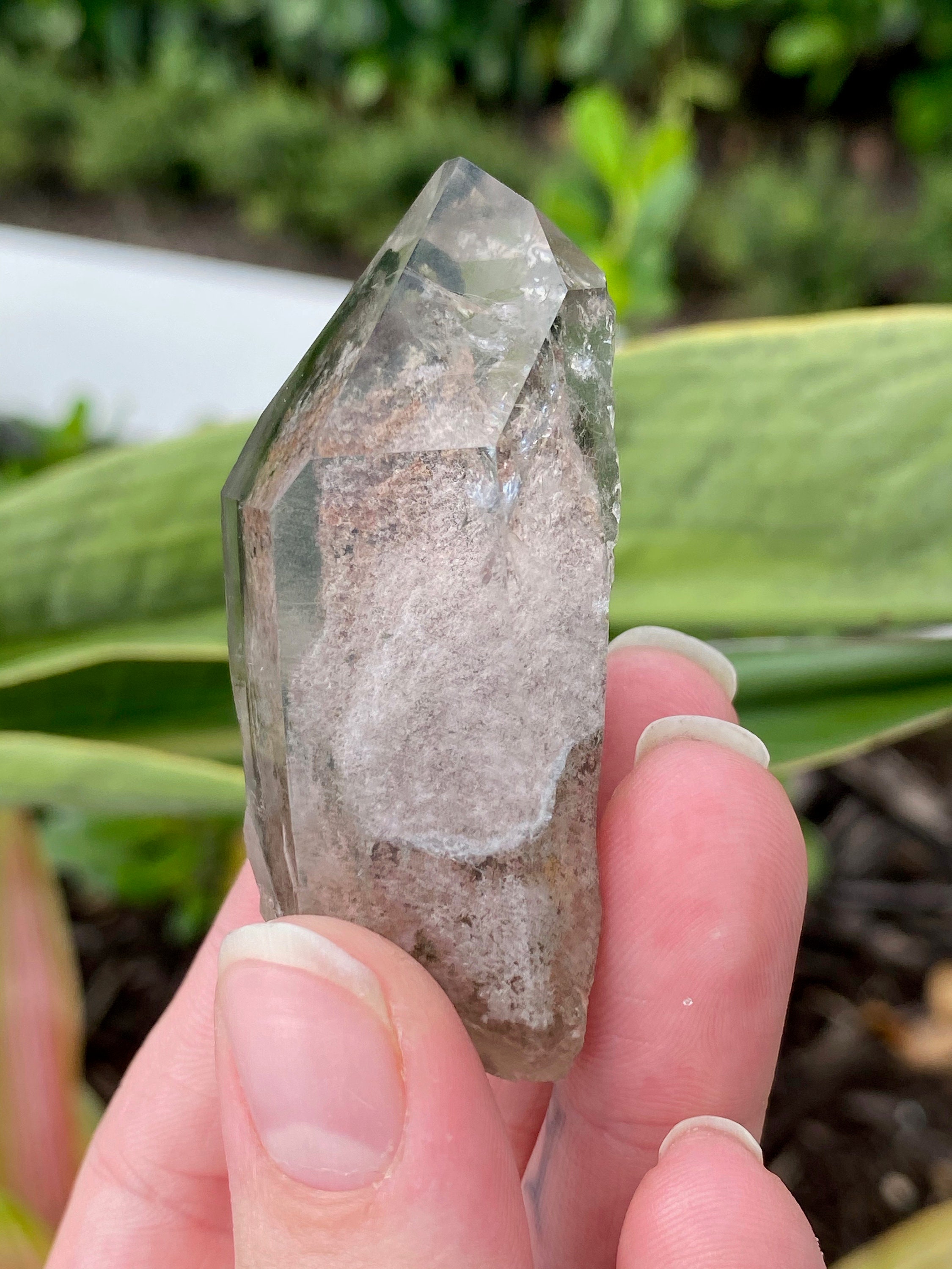 Small Lodalite Quartz Point Clear Quartz Crystal with Light | Etsy