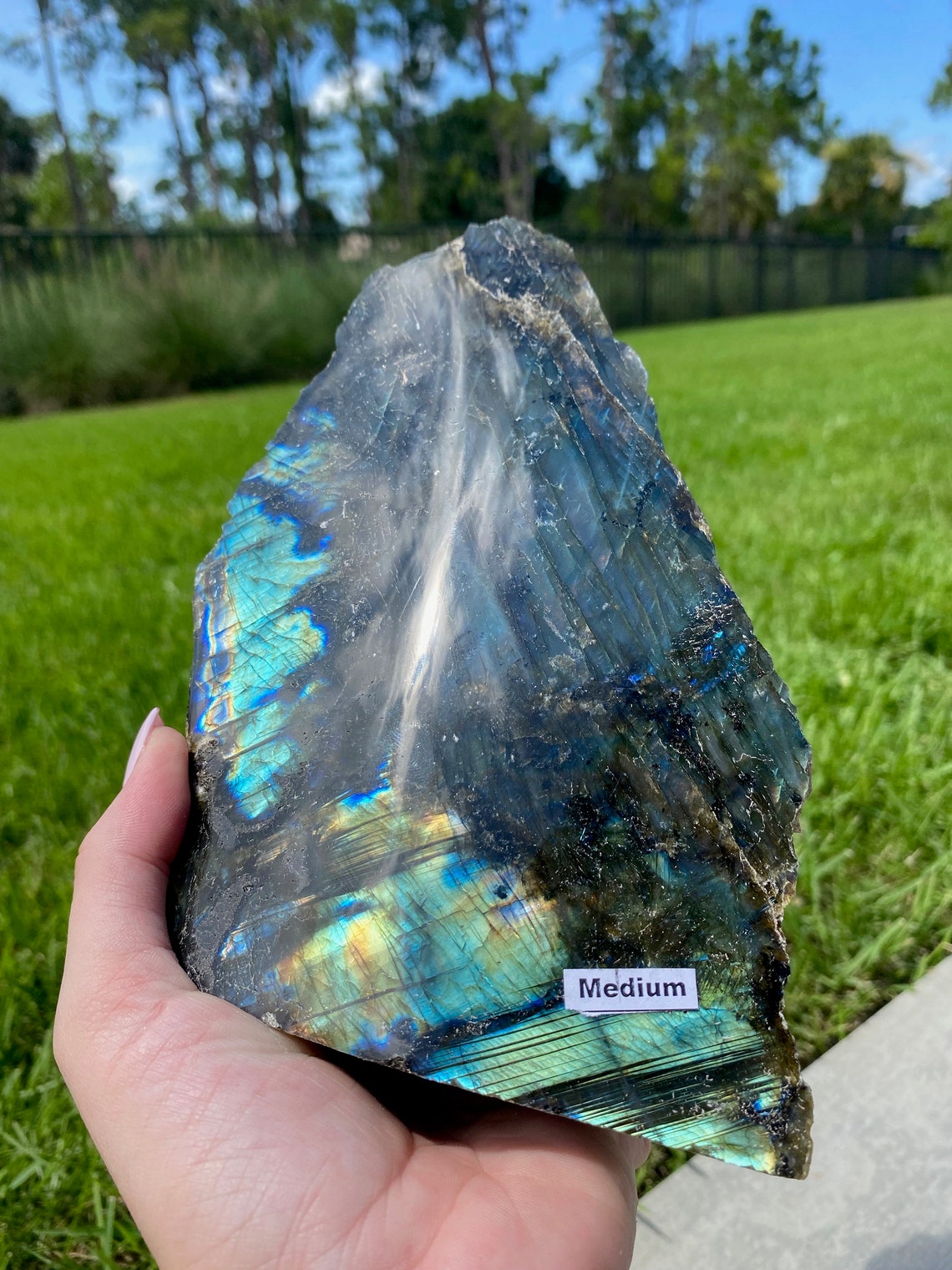 7.5 Semi-Polished High Grade Flashy Sunset Labradorite | Etsy