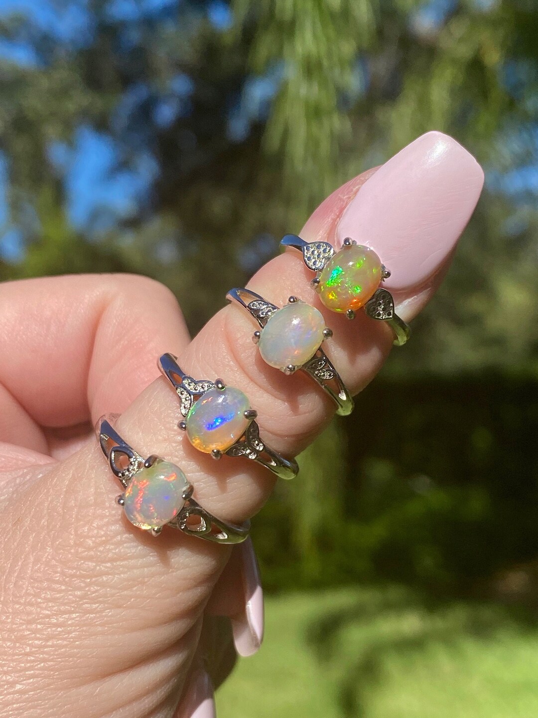ONE All Natural Polished Opal Ring - Etsy