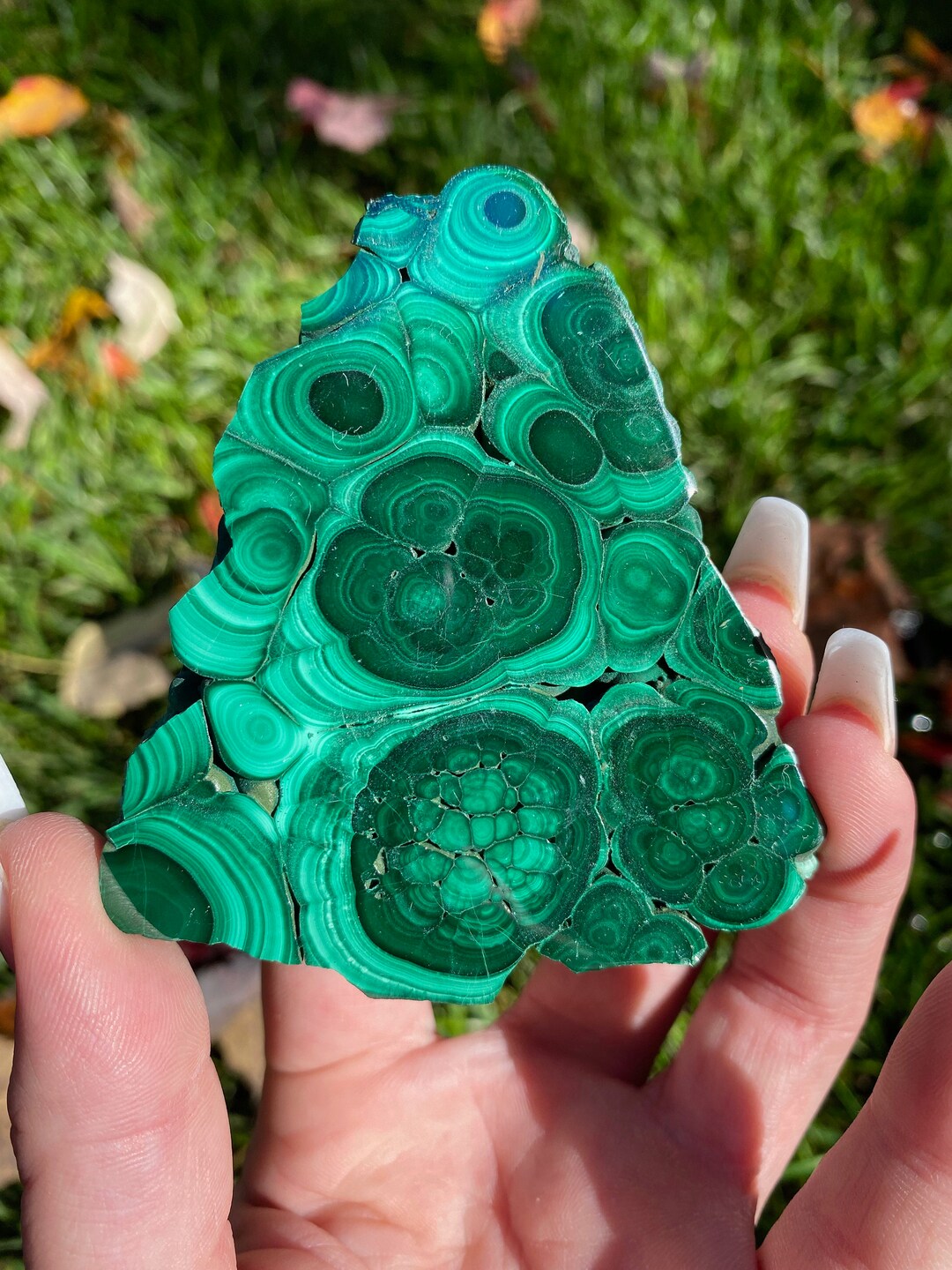 All Natural Polished Malachite Crystal Slab From Congo - Etsy