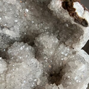 MASSIVE Goethite in Quartz Geode Crystal Specimen Display Piece (stand ...