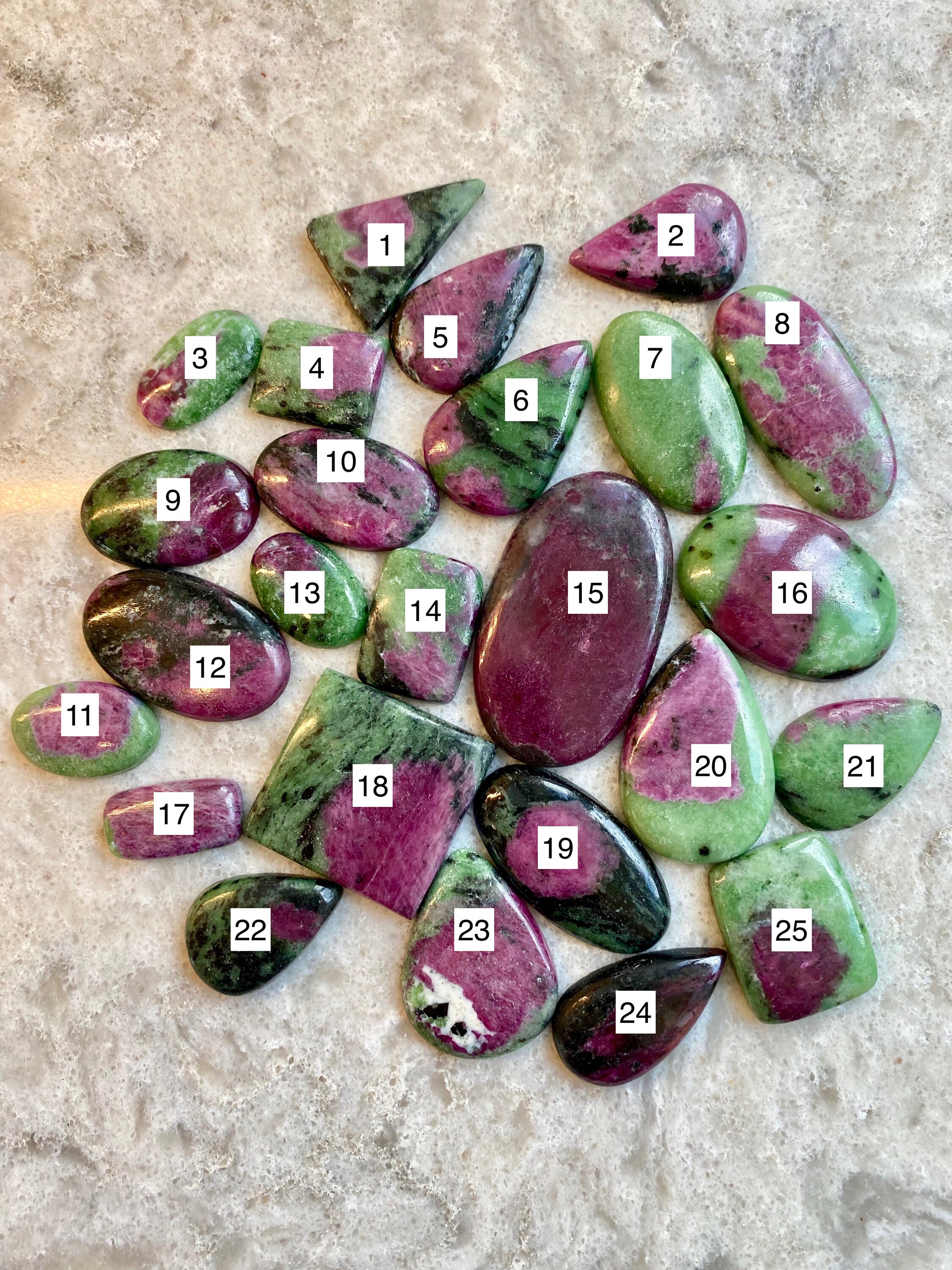 YOU CHOOSE One Polished Ruby Zoisite Cabochon | Etsy