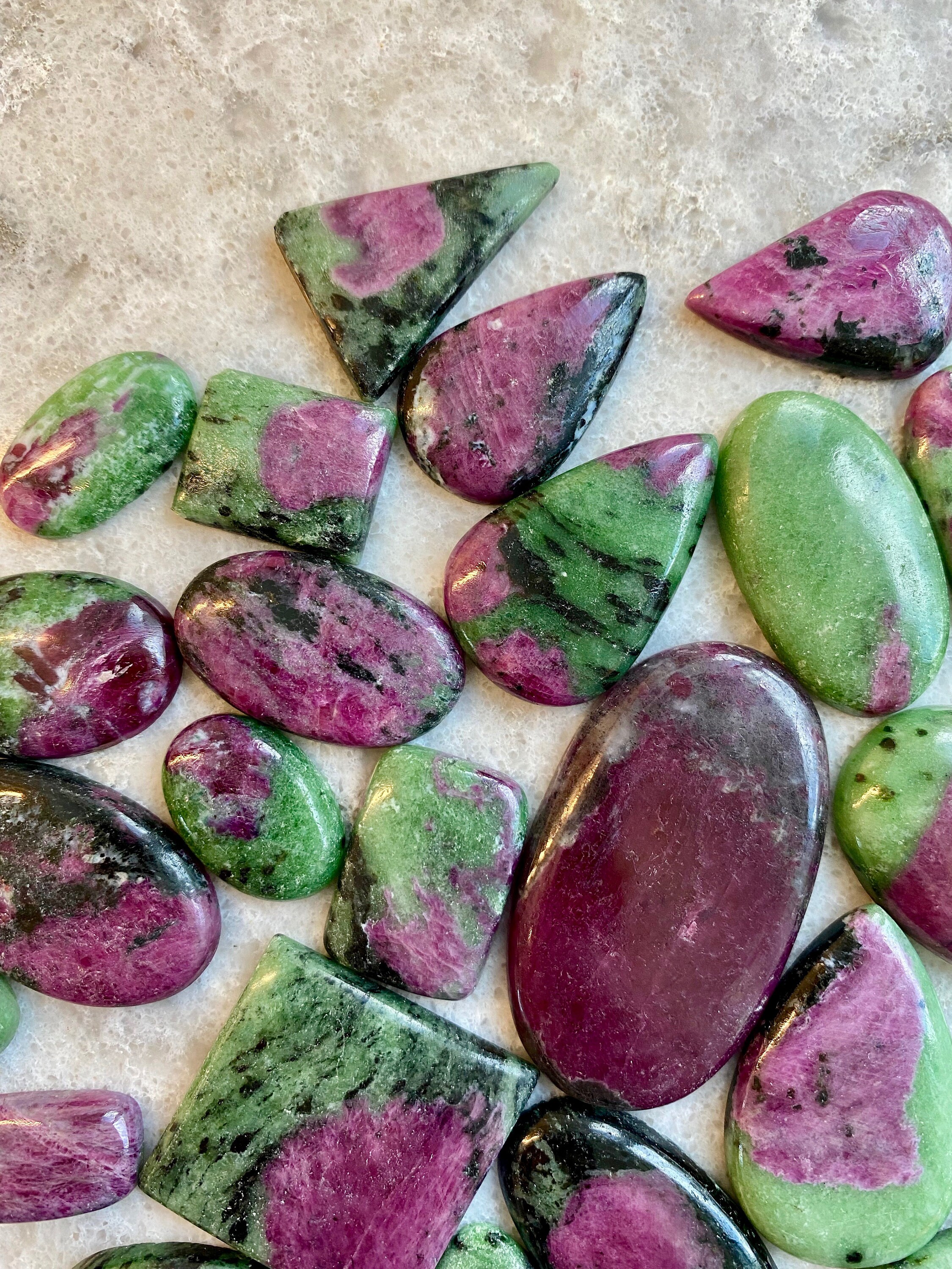 YOU CHOOSE One Polished Ruby Zoisite Cabochon | Etsy