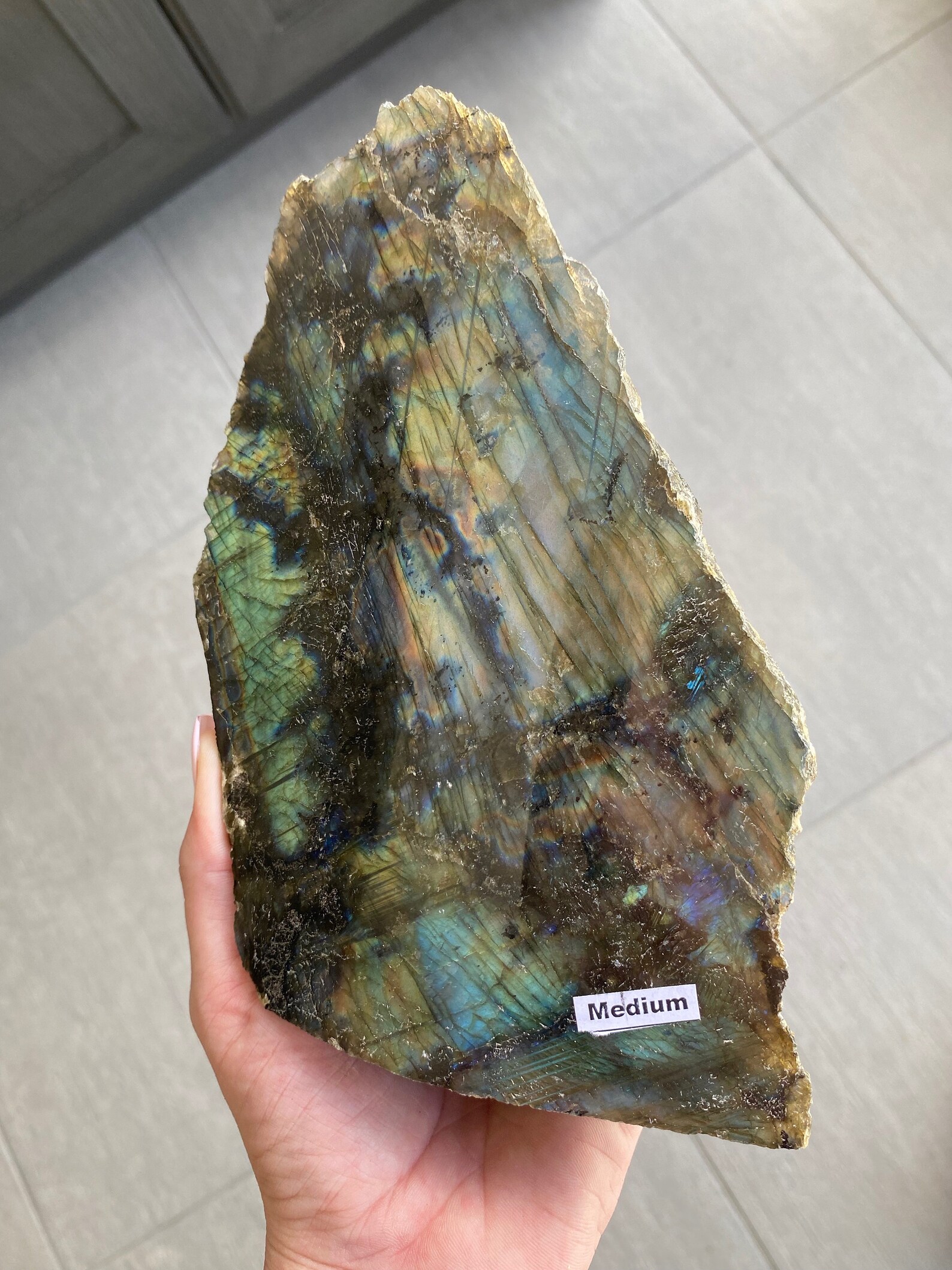 7.5 Semi-Polished High Grade Flashy Sunset Labradorite | Etsy