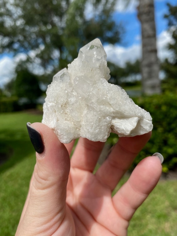Sugar Quartz Crystal Cluster With Multiple Points | Etsy