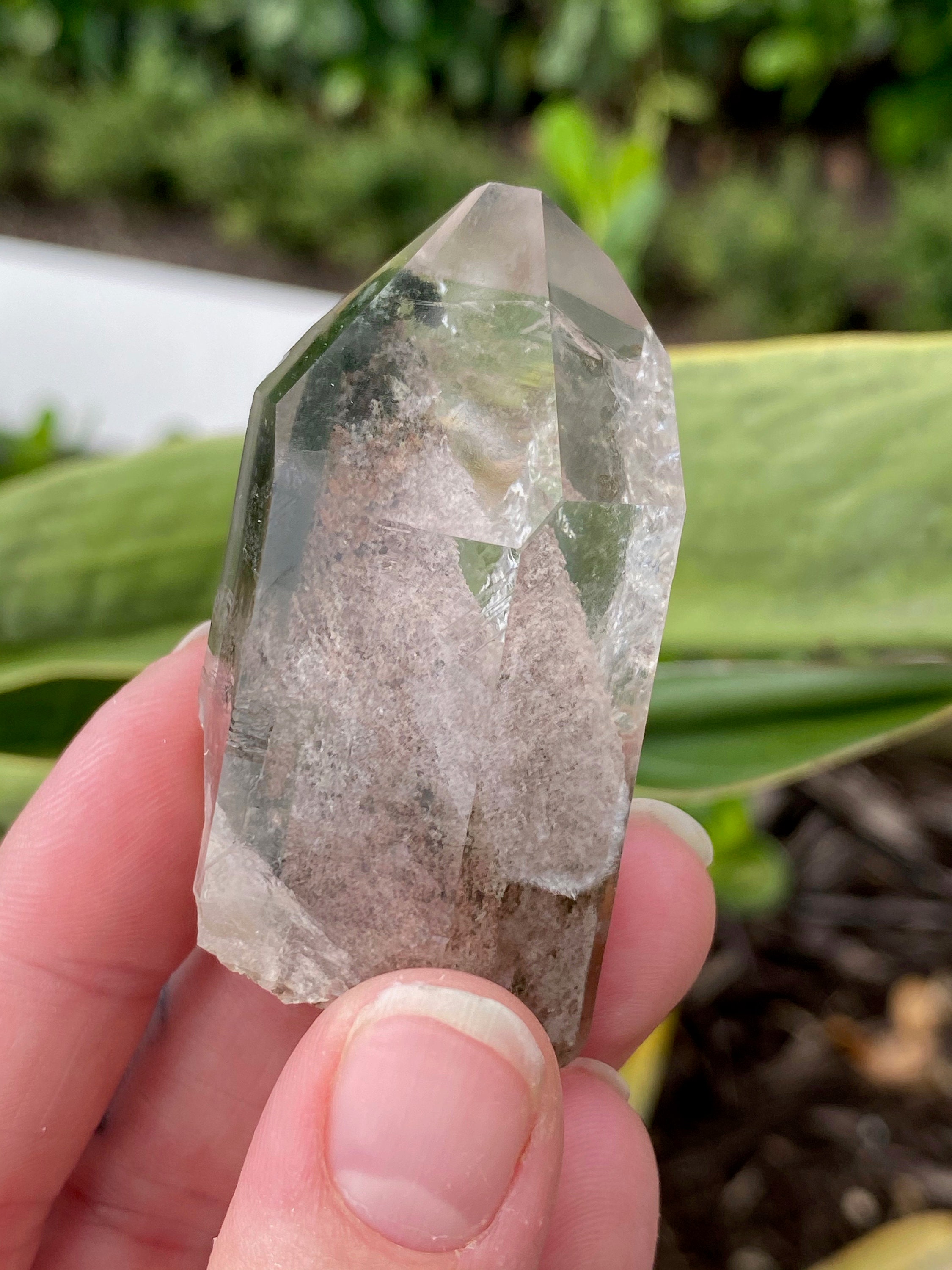 Small Lodalite Quartz Point Clear Quartz Crystal with Light | Etsy