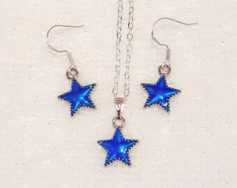 Blue Star Necklace | Etsy